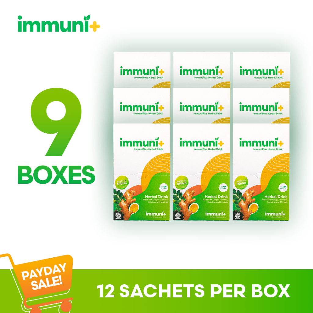 Immuni+ ImmuniPlus Herbal Drink 9 Boxes x 12 Sachets x 12ml | Shopee ...