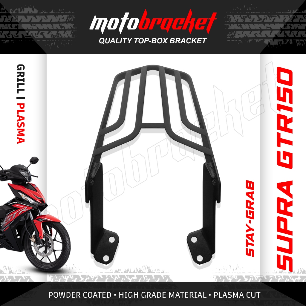 HONDA GTR-150 STAY GRAB / TOPBOX BRACKET / BLACK POWDER COATED / HEAVY ...