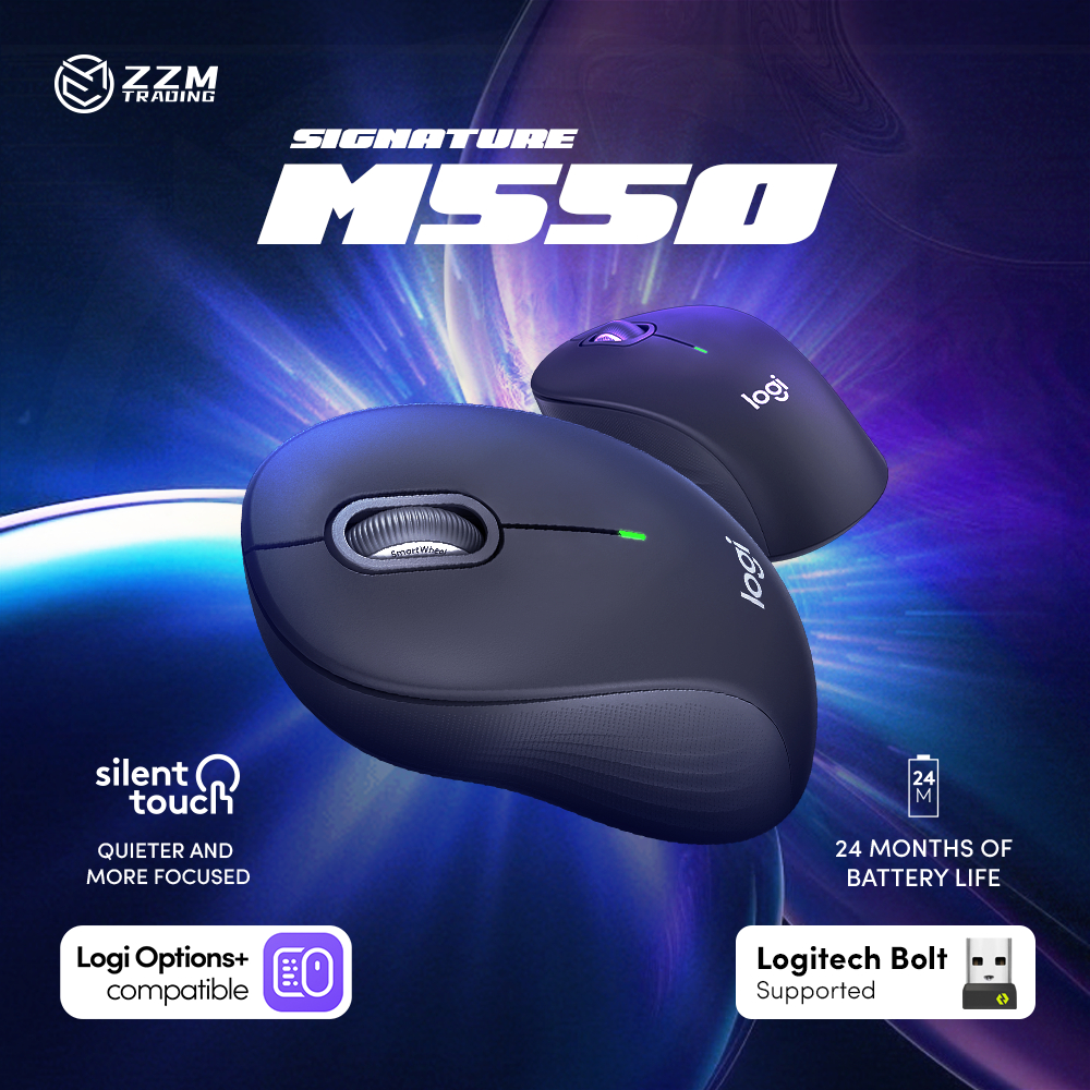 Logitech Signature M550 Wireless Optical Mouse | Bluetooth & Logi Bolt ...