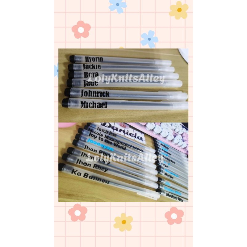 Ballpen with Name / PM your Names / Black ink | Shopee Philippines