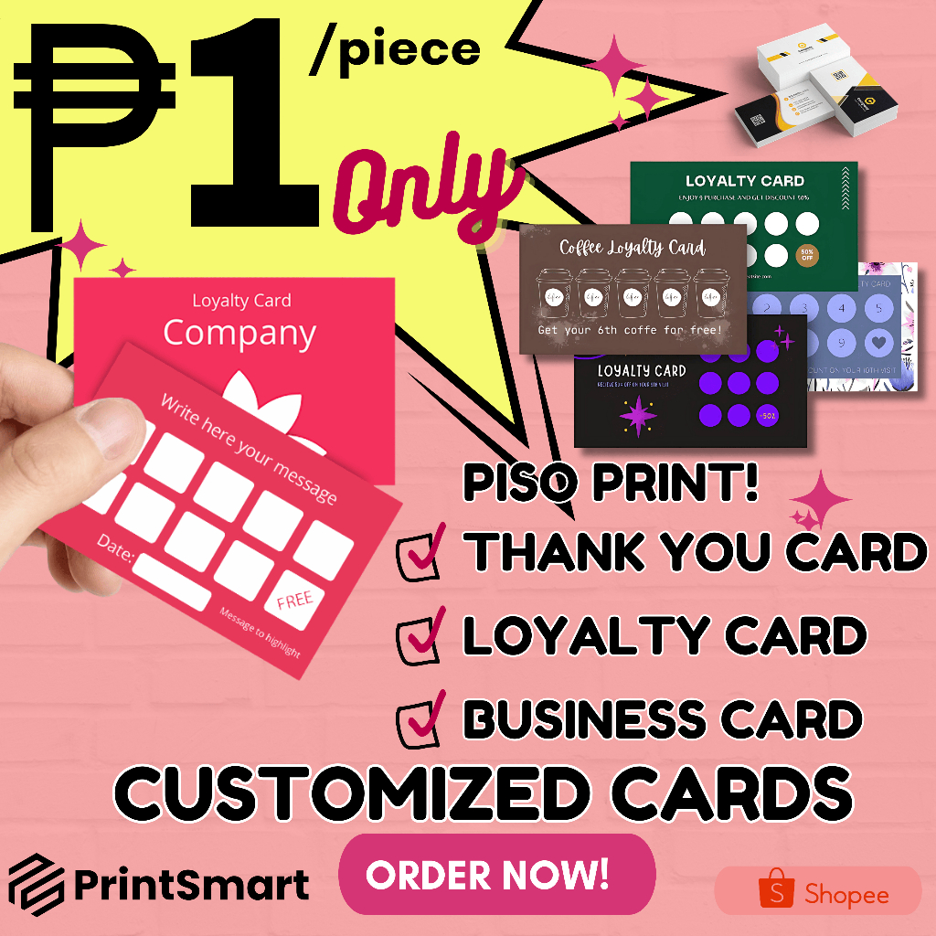 Loyalty Card, Thank you Card, Business Card | 250 GSM | PISO PRINT ...
