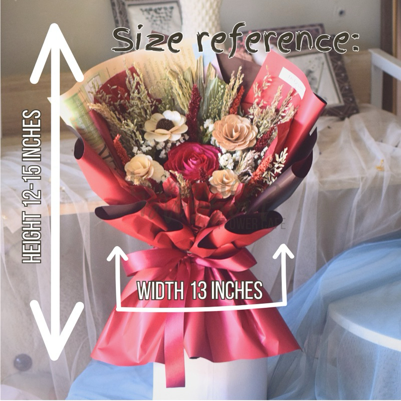 MINI DRIED FLOWER BOUQUET / Anniversary Birthday Graduation Valentines ...