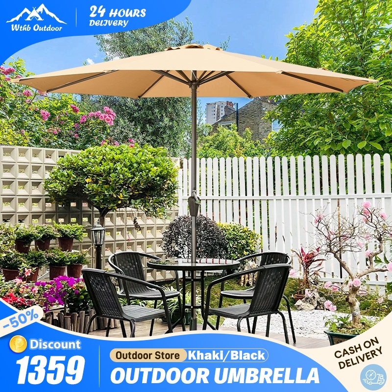 Wthb Outdoor 2.7M Outdoor Sunshade Umbrella Courtyard Folding Umbrella ...