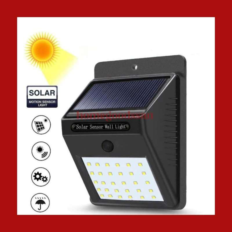 homegoodssan Sensor Wall light 20 LED Outdoor Rechargeable Solar ...