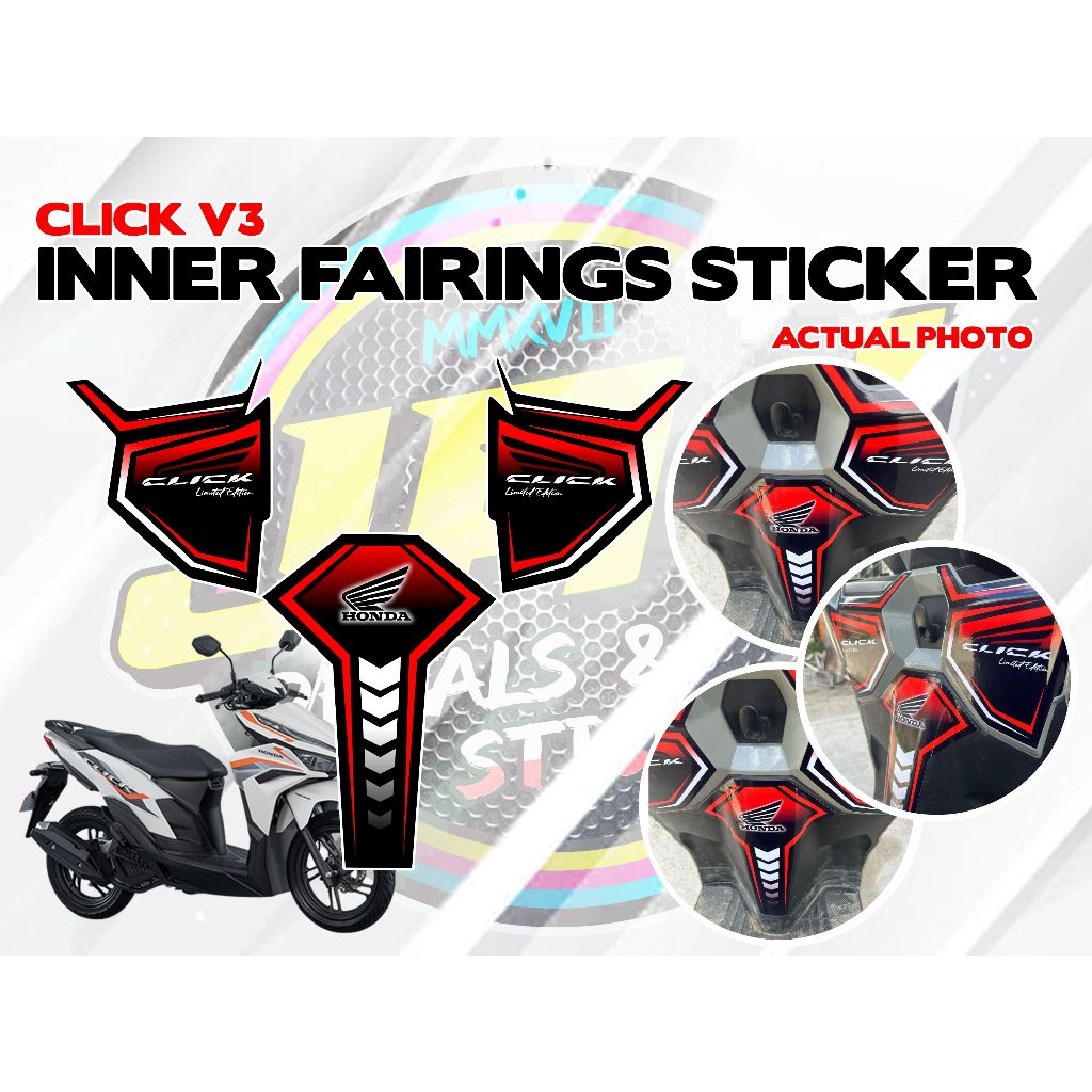 Honda Click Version 3 INNER FAIRINGS STICKER | Shopee Philippines