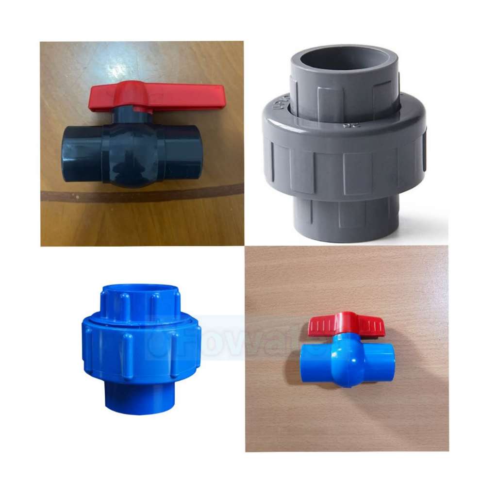 PVC Fittings Ballvalve/Patente(1", 3/4", 1/2")Grey/Blue | Shopee ...