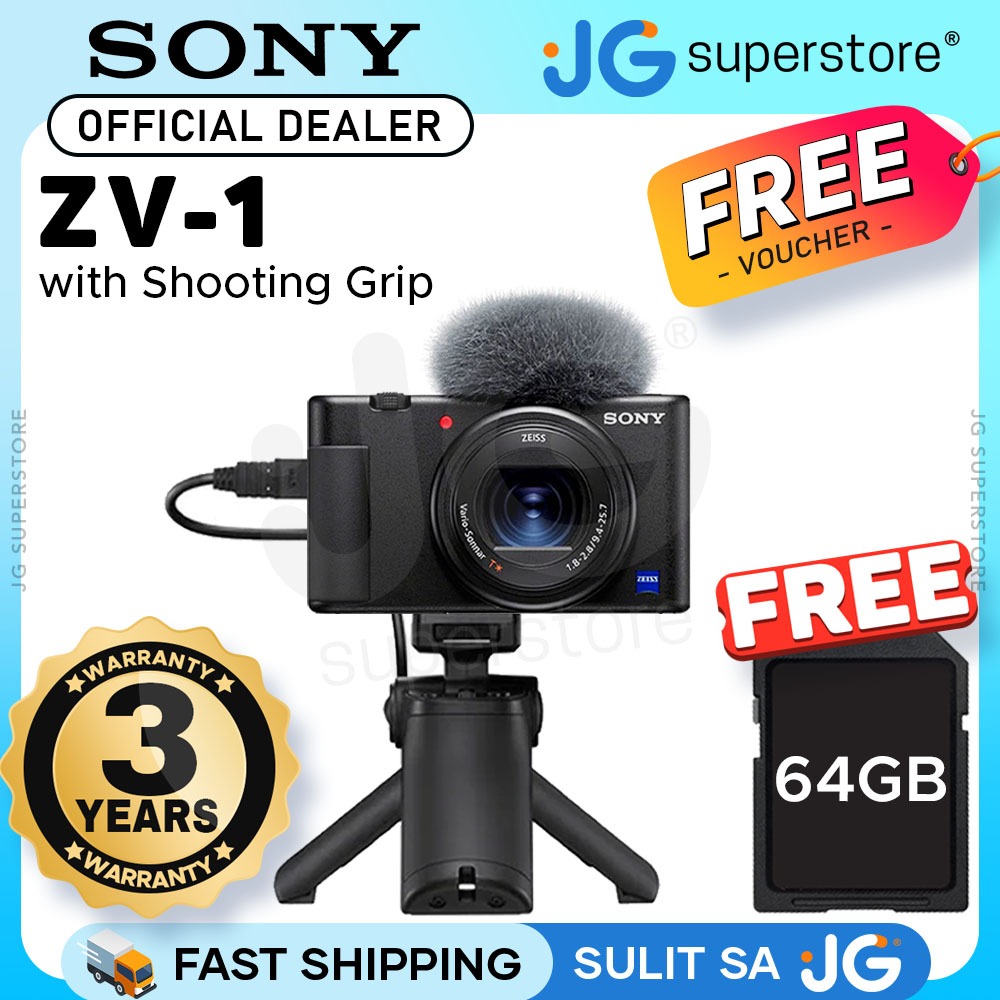 Sony ZV-1 Digital Camera with 24-70mm f/1.8-2.8 Zoom Lens and 20.1MP CMOS Sensor - Black & White ...