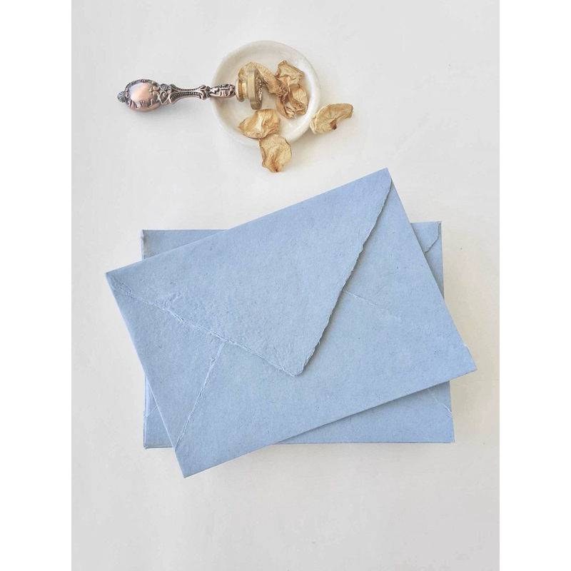 Abaca Handmade Paper Envelope in Dusty Blue | Shopee Philippines