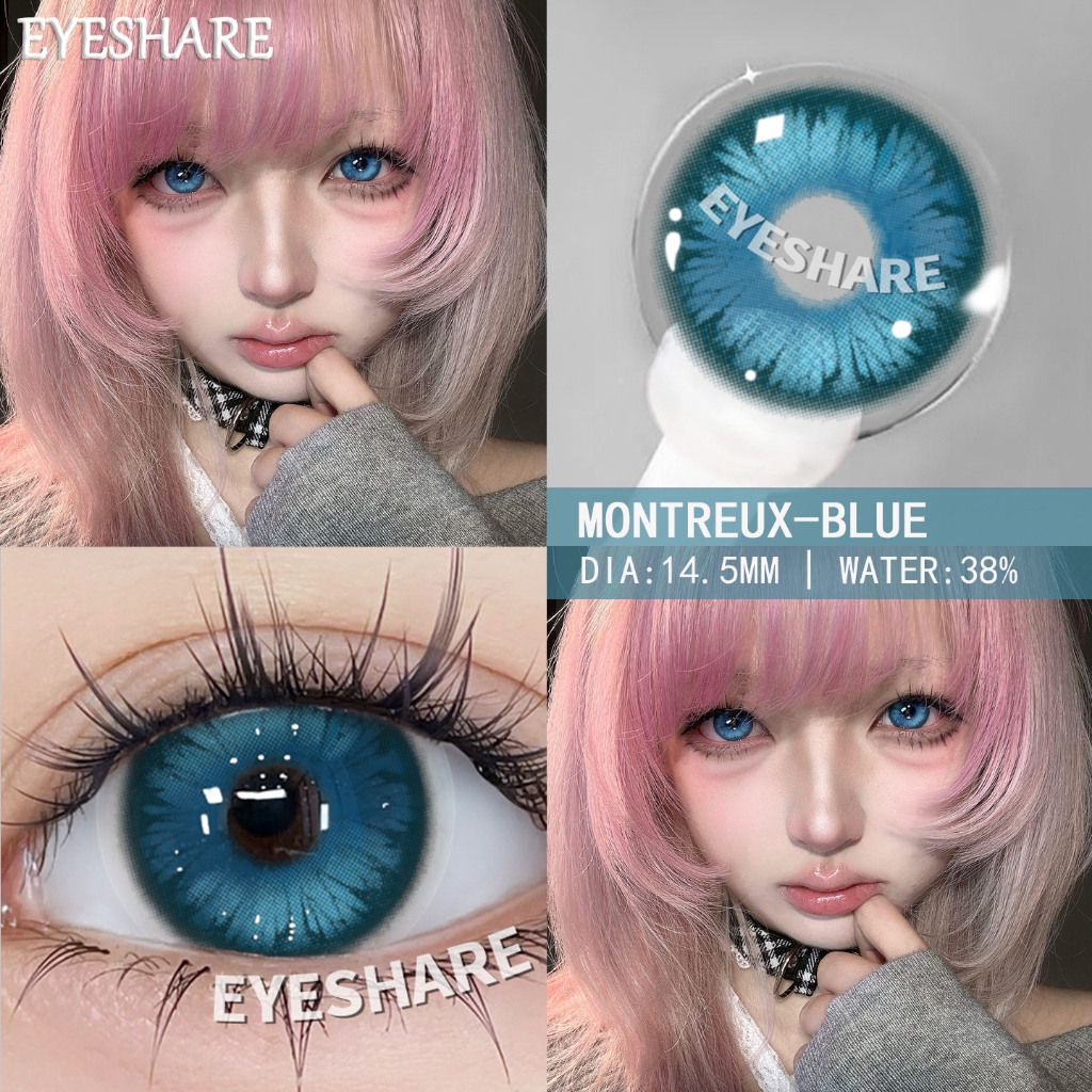 EYESHARE MONTREUX Blue Contact Lens Doll Eyes 14.5mm 2pcs Cosplay ...