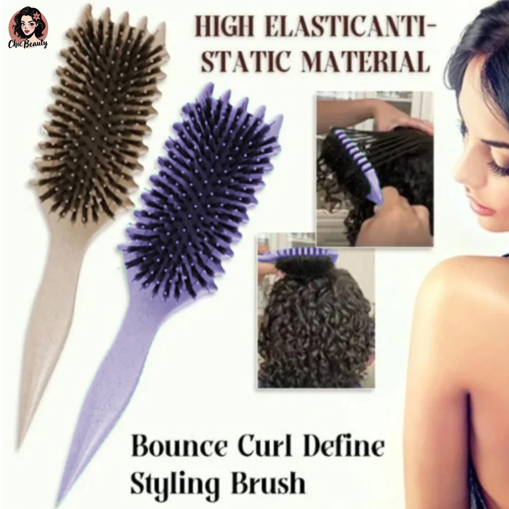 Bounce Curl Define Styling Hair Brush Tangled Hair Comb Shaping ...