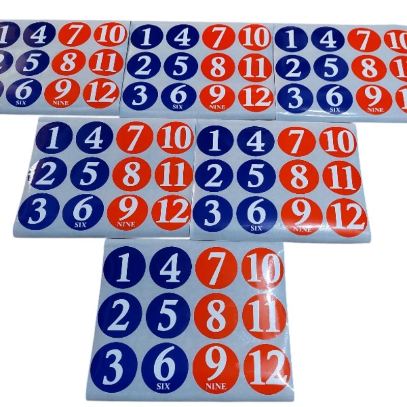 Pool sticker pitsa/sticker ng pool from 1 to 12 numbers para sa pitsa ...