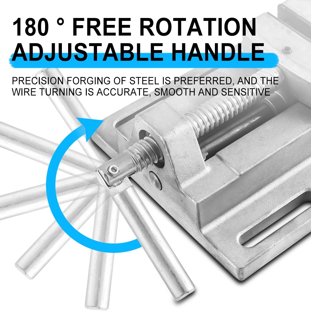 Home 2.5 Inch Drill Press Vise Table Flat Vise Aluminium Alloy Heavy ...