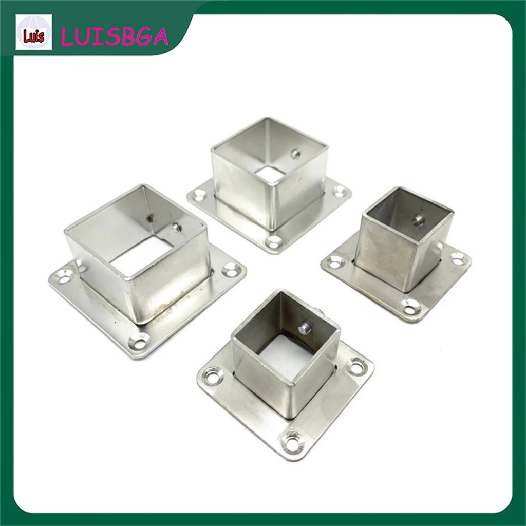 Heavy-Duty Stainless Steel Square Post Flange Bases –Wall & Floor ...