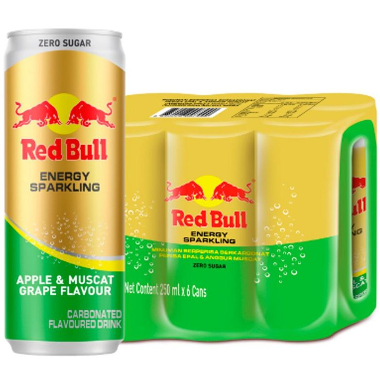 Red Bull Apple & Muscat Grape Zero Sugar Energy Sparkling Drink [6 x ...