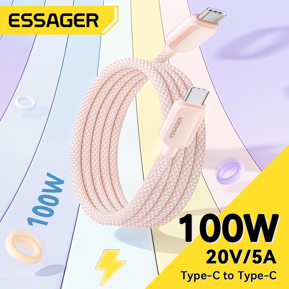 Essager 100W type c to type c cable | 5A Type-C Fast Charging data ...