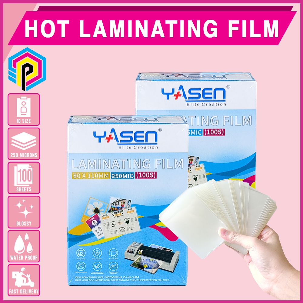 Yasen Laminating Film 80mm x 110mm 250 microns (100 Sheets) | Shopee ...