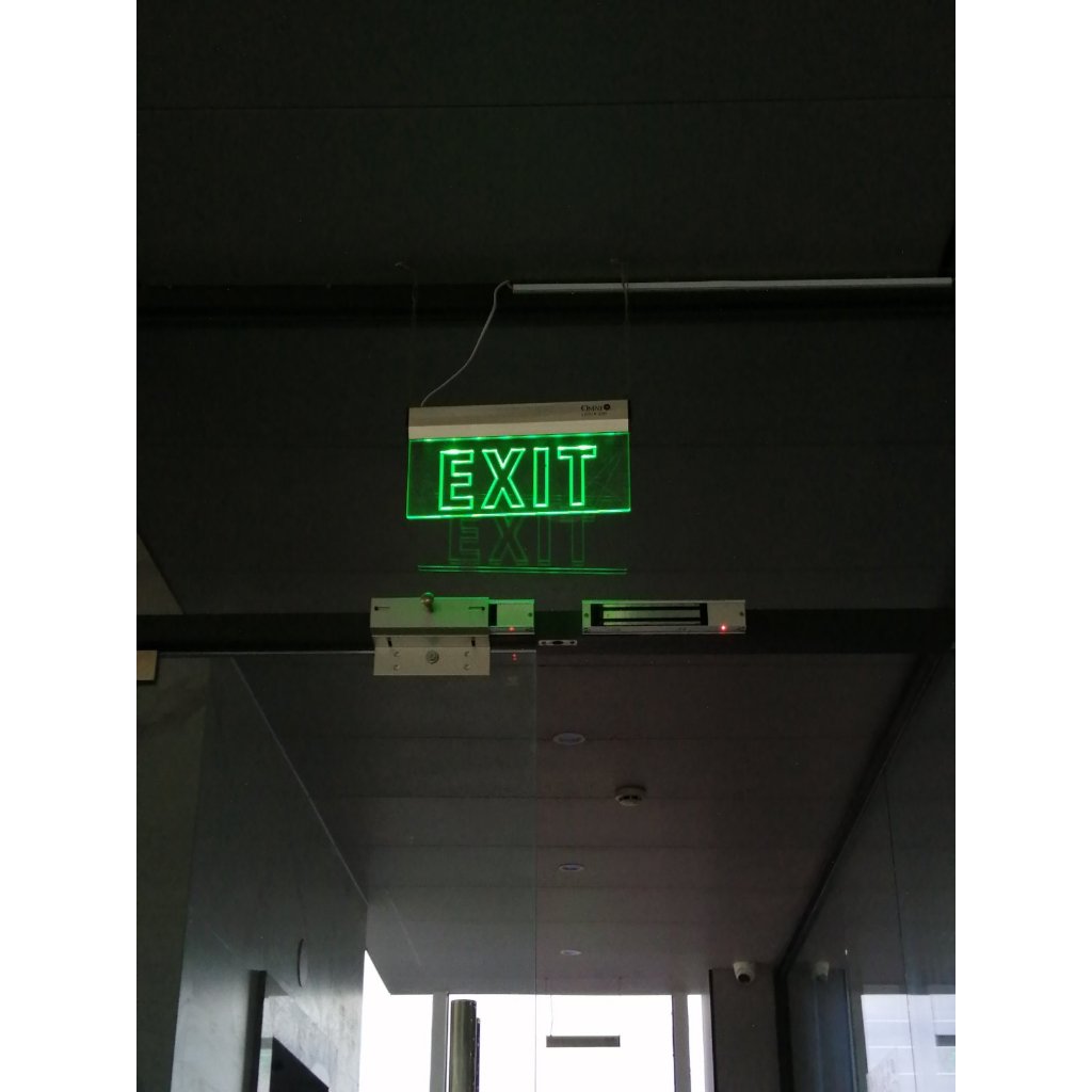 FDAS Fire Exit Signage with LED light back to back Fire Safety | Shopee ...