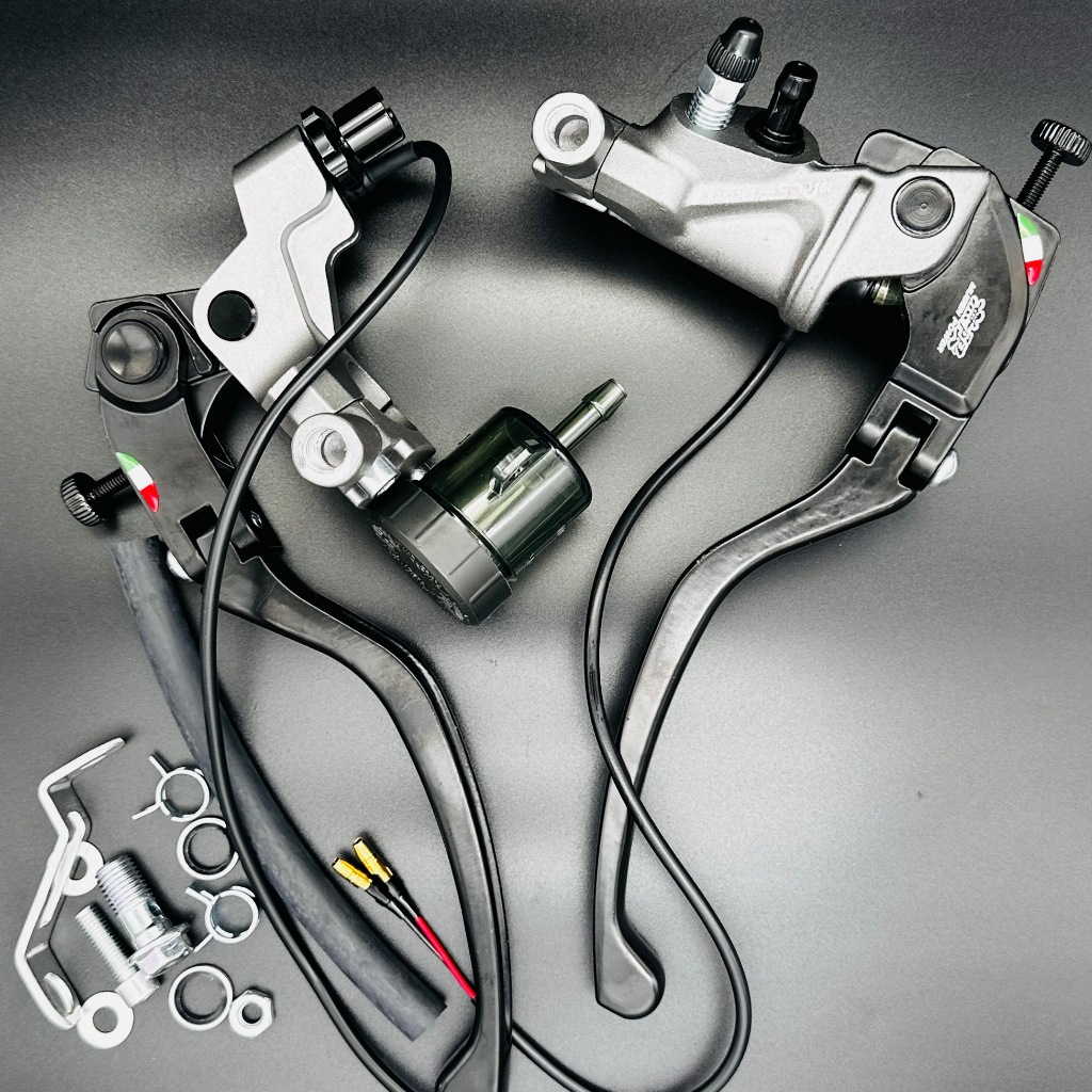 All Black Motorcycle Brake Master Cylinder with Single Fluid Tank ...