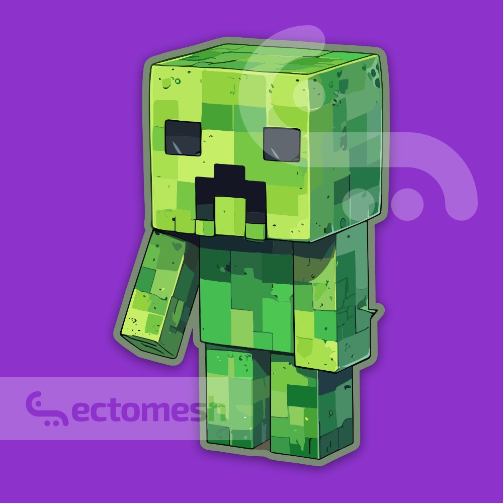 Creeper (v2) - Minecraft Vinyl Sticker by EctoMesh | Shopee Philippines