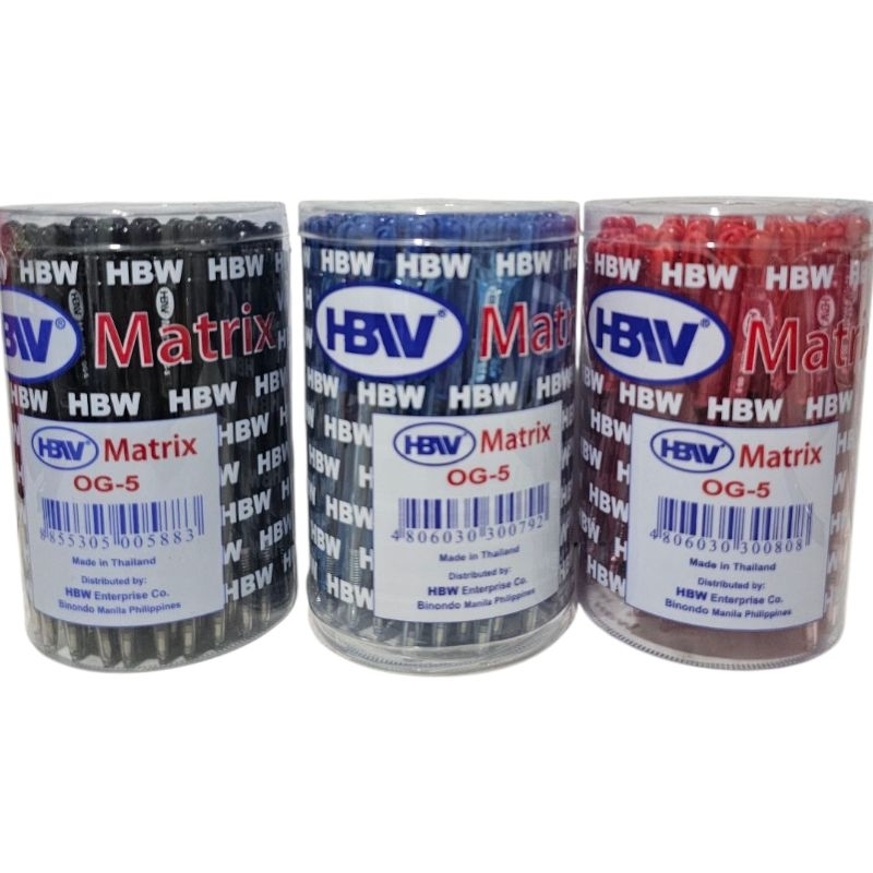 50 Pieces HBW Matrix Retractable Ballpoint Pen 0.5mm | Shopee Philippines