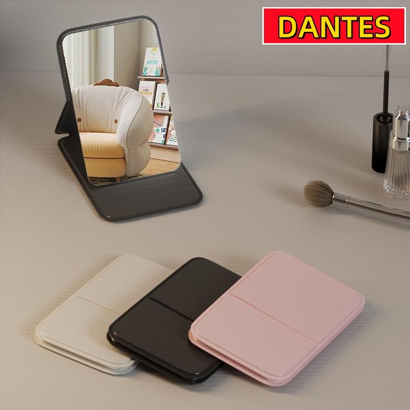 Foldable Mini Makeup Mirror Portable PU Leather Student Dormitory ...
