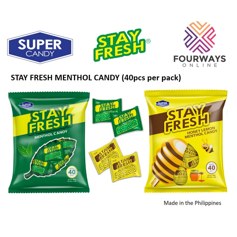 Stay Fresh Menthol Candy (40pcs per pack) | Shopee Philippines