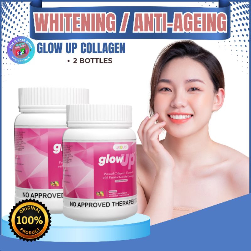 GLOW UP COLLAGEN WITH PATENTED COLLAGEN + VITAMIN C + PATENTED GARCINIA ...