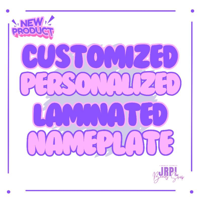 CUSTOMIZED PERSONALIZED LAMINATED NAMEPLATE | Shopee Philippines
