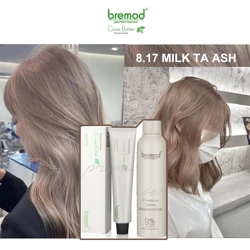 [HOT]Bremod Coco Butter Hair Color 8.17 Milk Tea Ash Hair Dye With ...