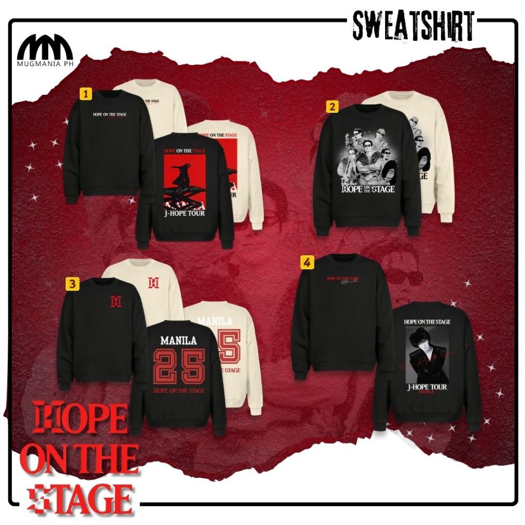 JHOPE Merch - Mugmania - Hope on the Stage Sweatshirt - Longsleeves ...