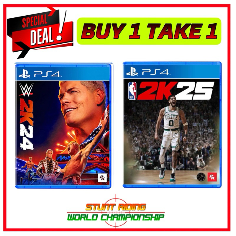 BUY 1 TAKE 1 WWE 2K24 +NBA2K25 Ps4 | Shopee Philippines