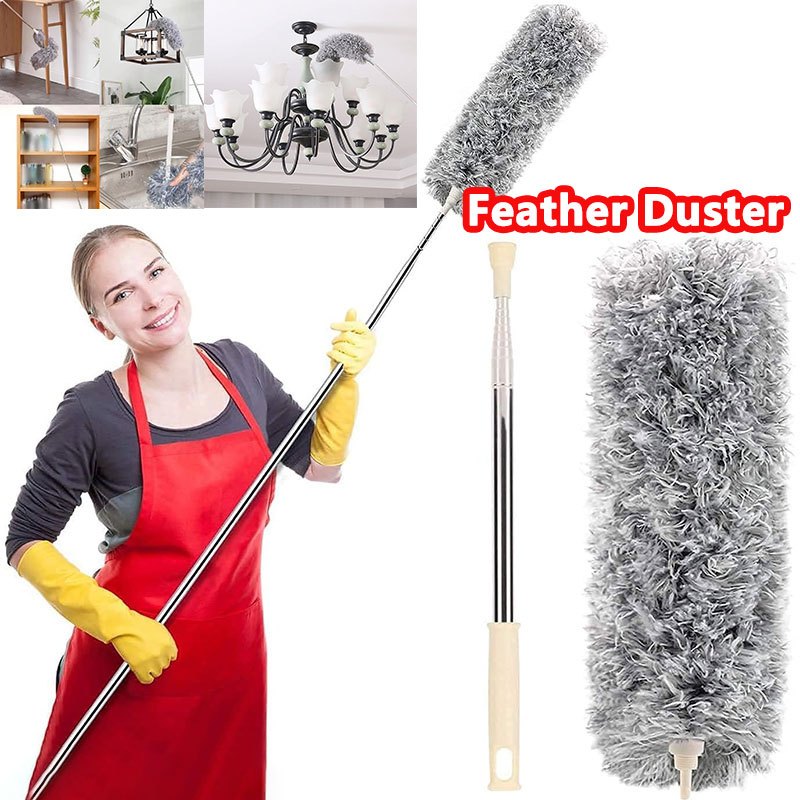 Feather duster Dust Duster Dusting Adjustable Long Handle Telescopic ...