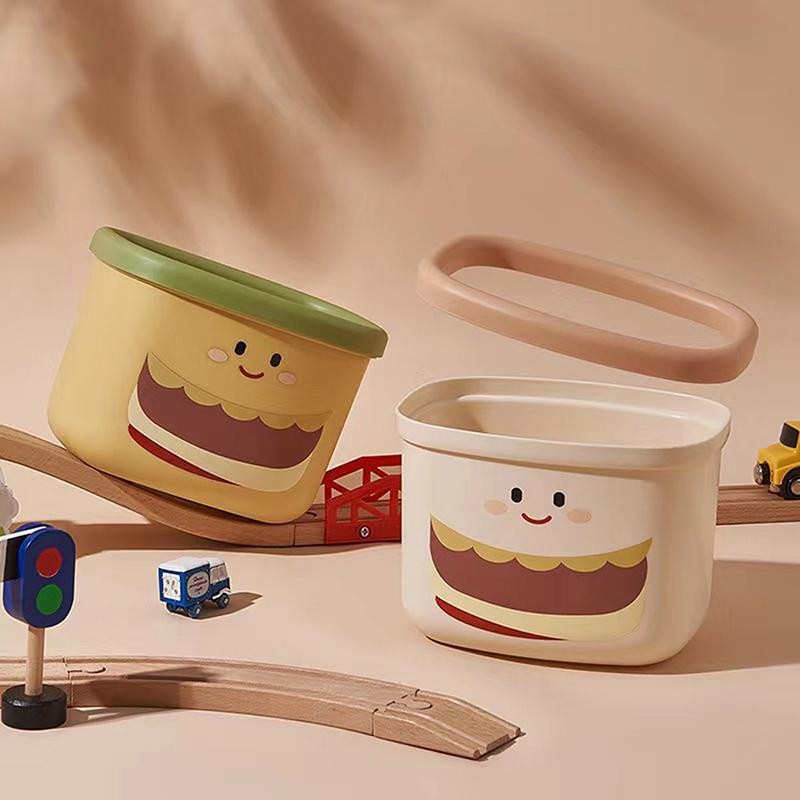 Mini Bin Desktop Square Garbage Bin Office Uncovered Classification ...