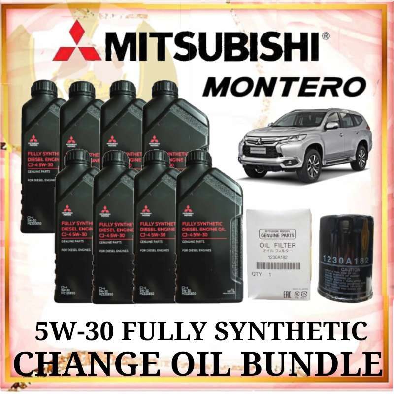 Mitsubishi Montero Change Oil Set, 5W-30 Fully Synthetic Engine Oil ...