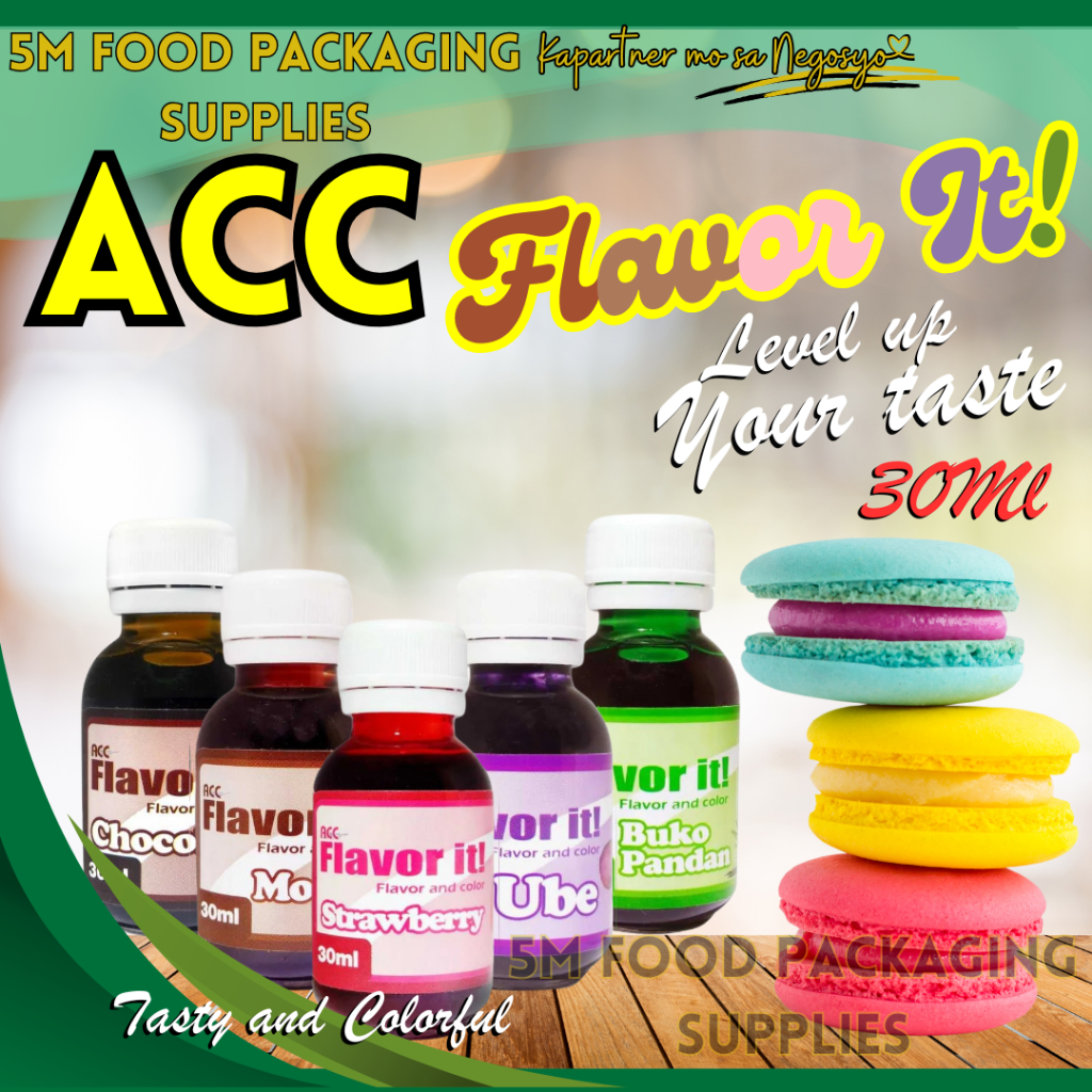 Flavor-it Flavoring and Coloring 30ml Chocolate Ube Strawberry Buko ...