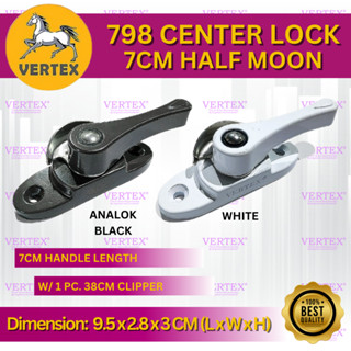 798 Series Centerlock Small Half Moon Analok Black or White (Sliding ...
