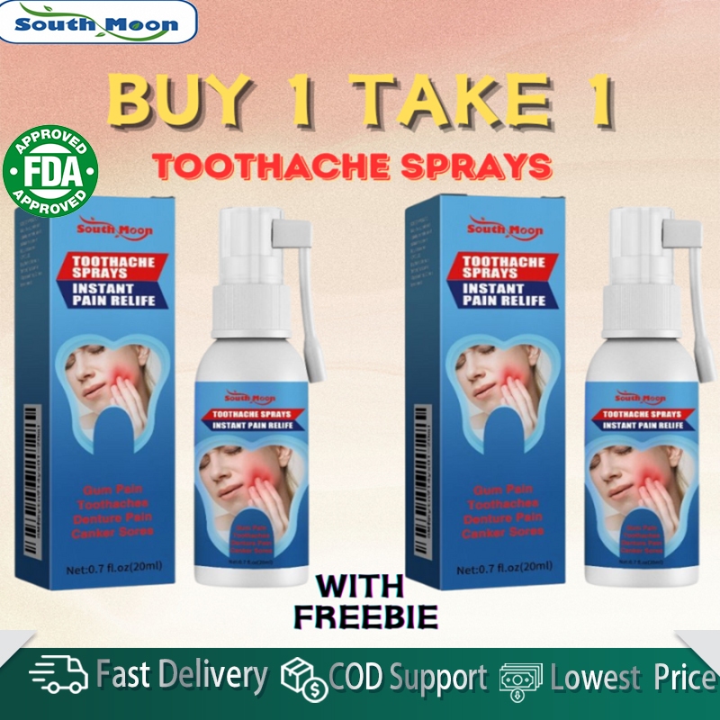 BUY 1 TAKE 1 South Moon Toothache Spray Instant Pain Relief Oral spray ...