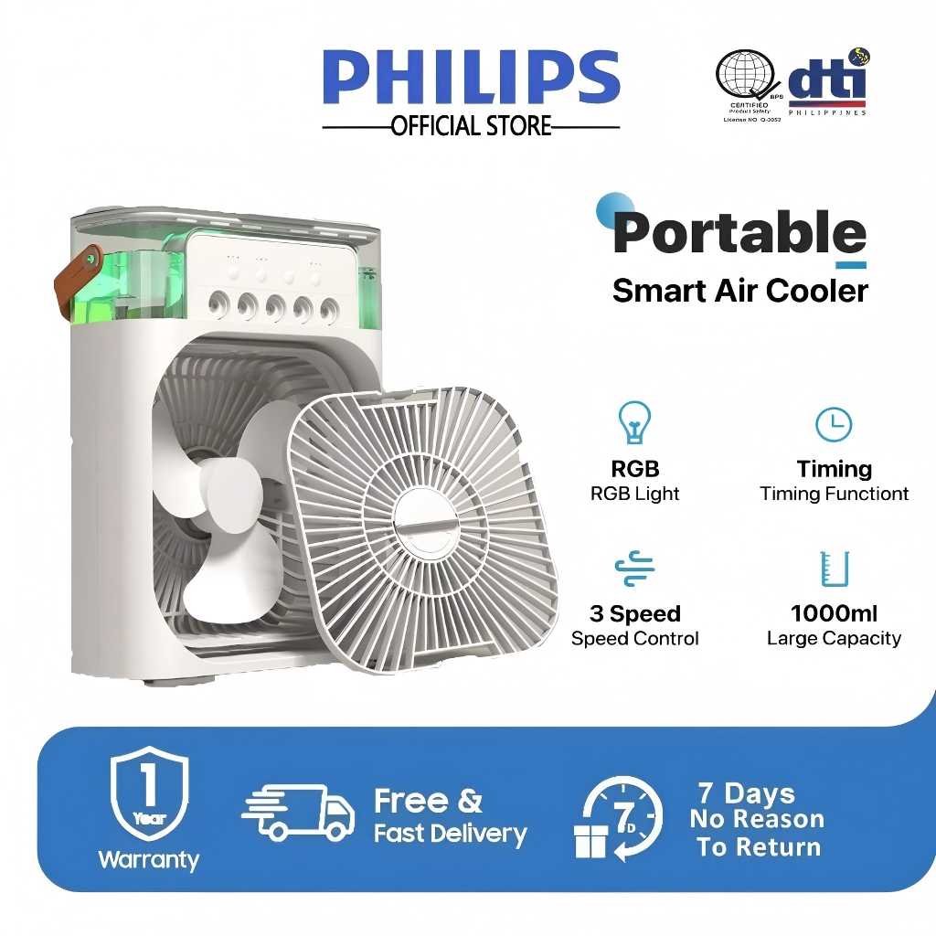 Philips Desk fan Air Conditioner Small fan mini 4 in 1 USB Mini ...