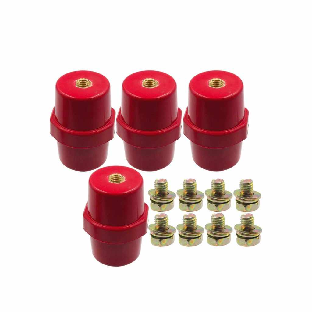 Busbar Insulator Red Resin Polyester Standoff Insulators with Screw ...