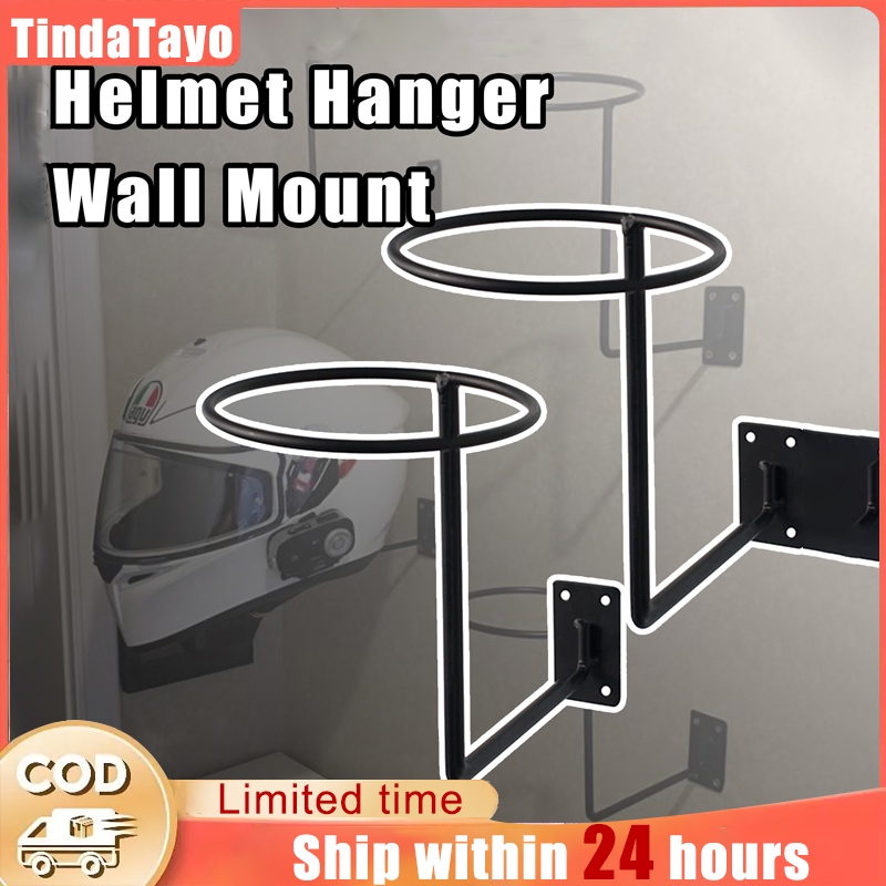 Helmet Hanger Wall Mount Display Rack Clothes Hook Wall Mount Rack ...