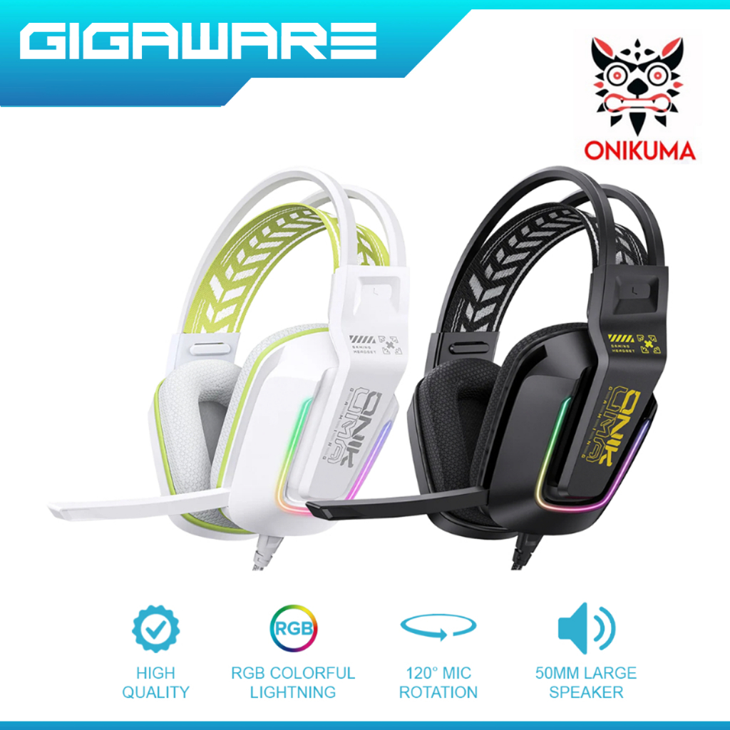 Onikuma X13 RGB Colorful Lighting USB Wired Gaming Headset Noise ...