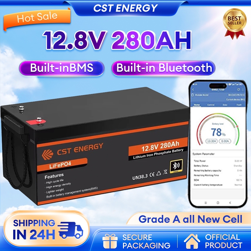 CST ENERGY LiFePo4 Battery 12V 100AH Lithium Battery 12V280AH Solar ...