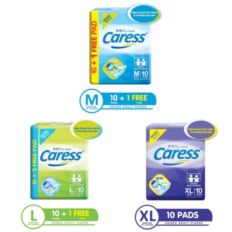 Caress Adult Unisex Diaper in Medium, Large, and XL | Shopee Philippines