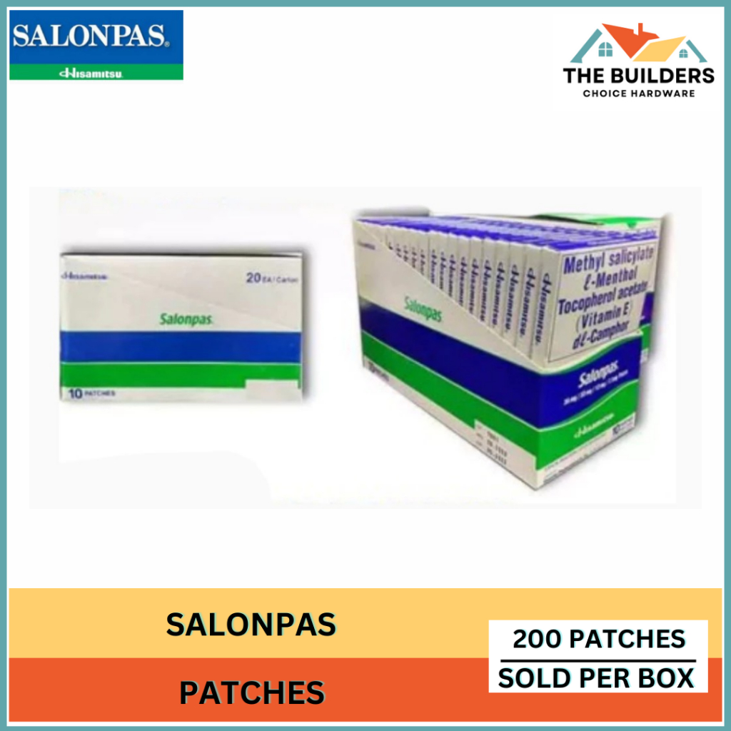 SALONPAS MEDICATED PATCH HISAMITSU SOLD BY BOX OR 200 PATCHES | Shopee ...