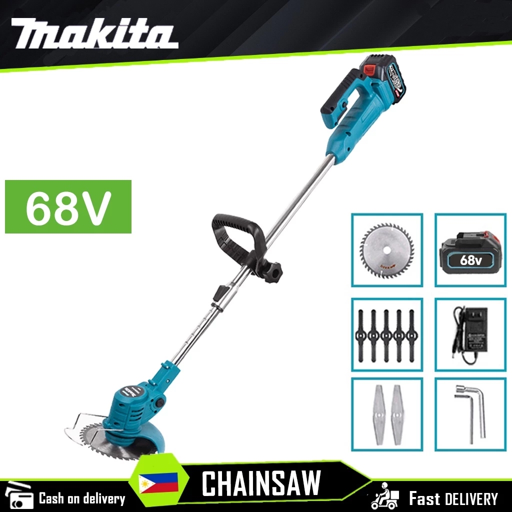 68V Grass Cutter Cordless Electric Lawn Mower Rechargeable Portable ...