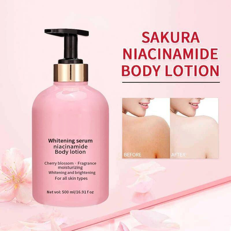 Niacinamide Sakura Whitening Lotion Body Lotion 500ml | Shopee Philippines