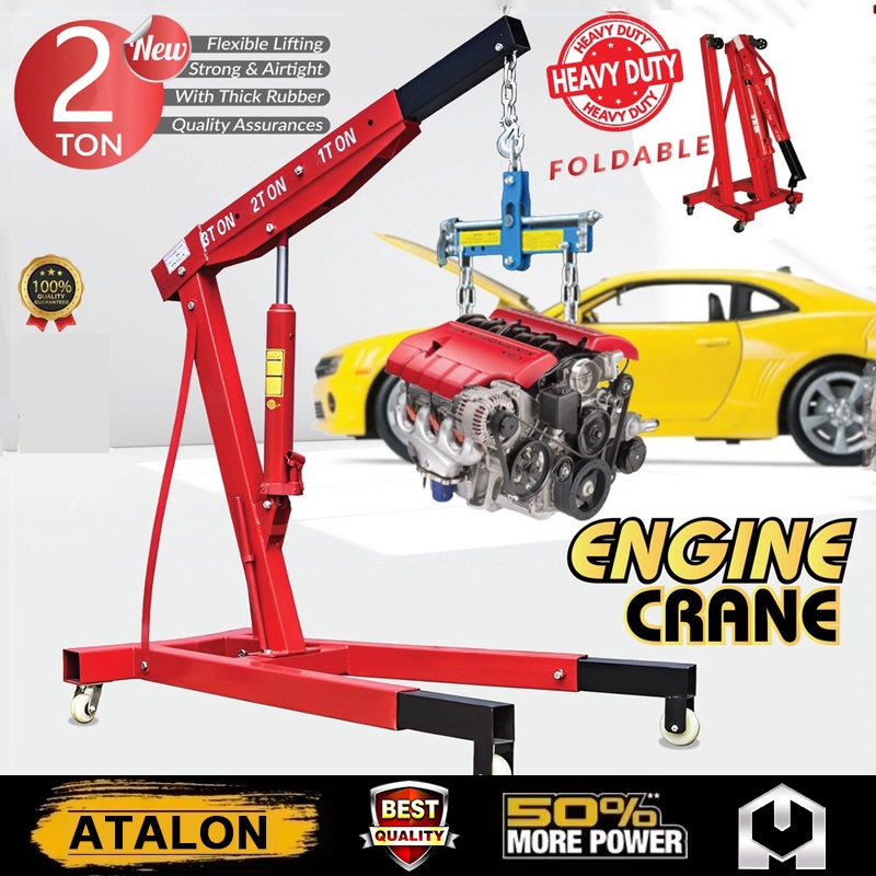 Heavy Duty 2 Ton Engine Crane Folding Engine Crane Hoist，Hydraulic car ...