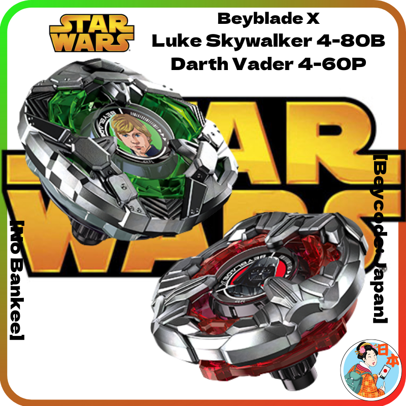 Takara Tomy Beyblade X Star Wars Luke Skywalker 4-80B/ Darth Vader 4 ...