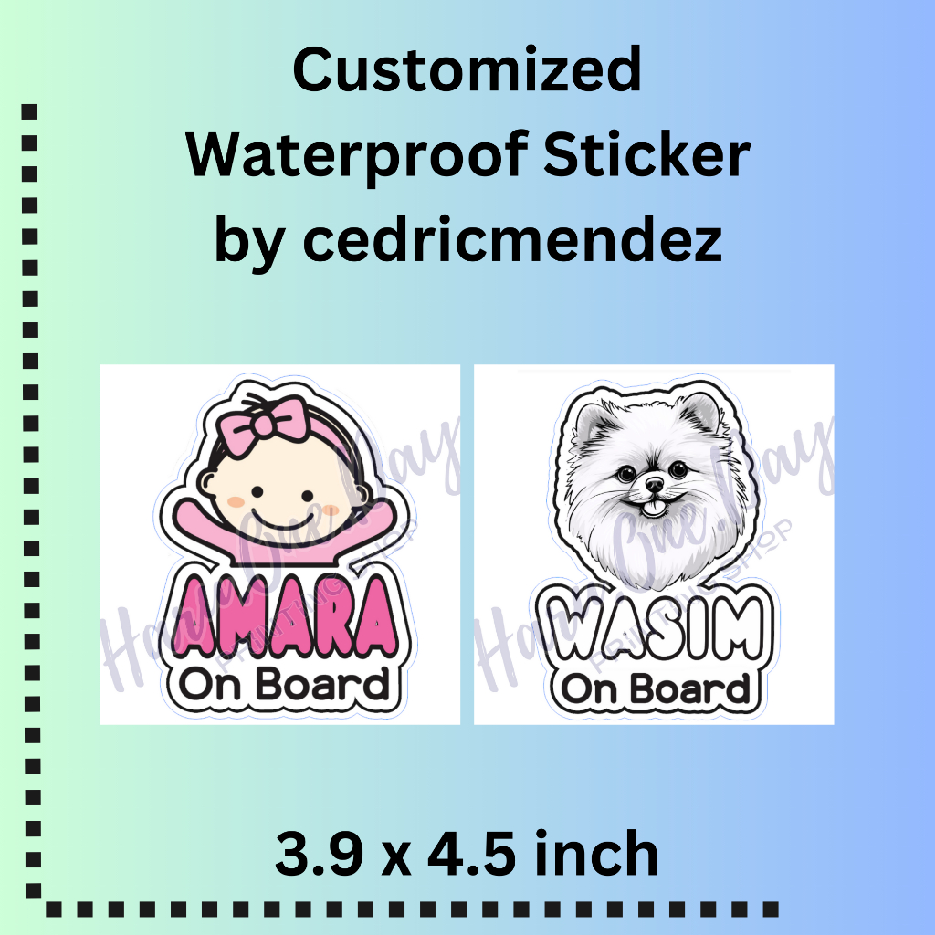 Customized Waterproof Sticker by cedricmendez | Shopee Philippines