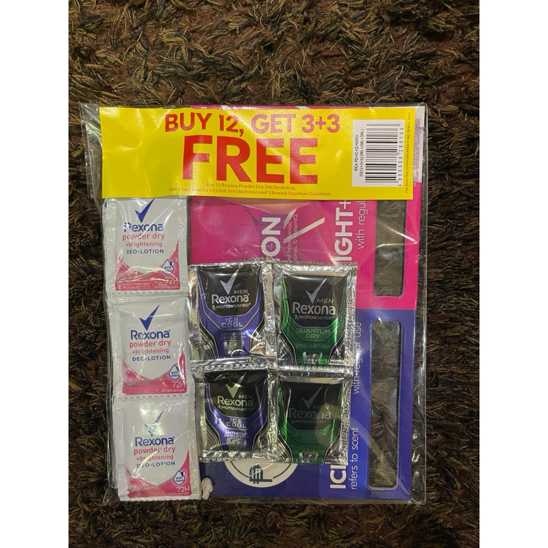 BUY 12 GET FREE SACHETS Rexona Powder Dry/Ice Cool Sachet | Shopee ...